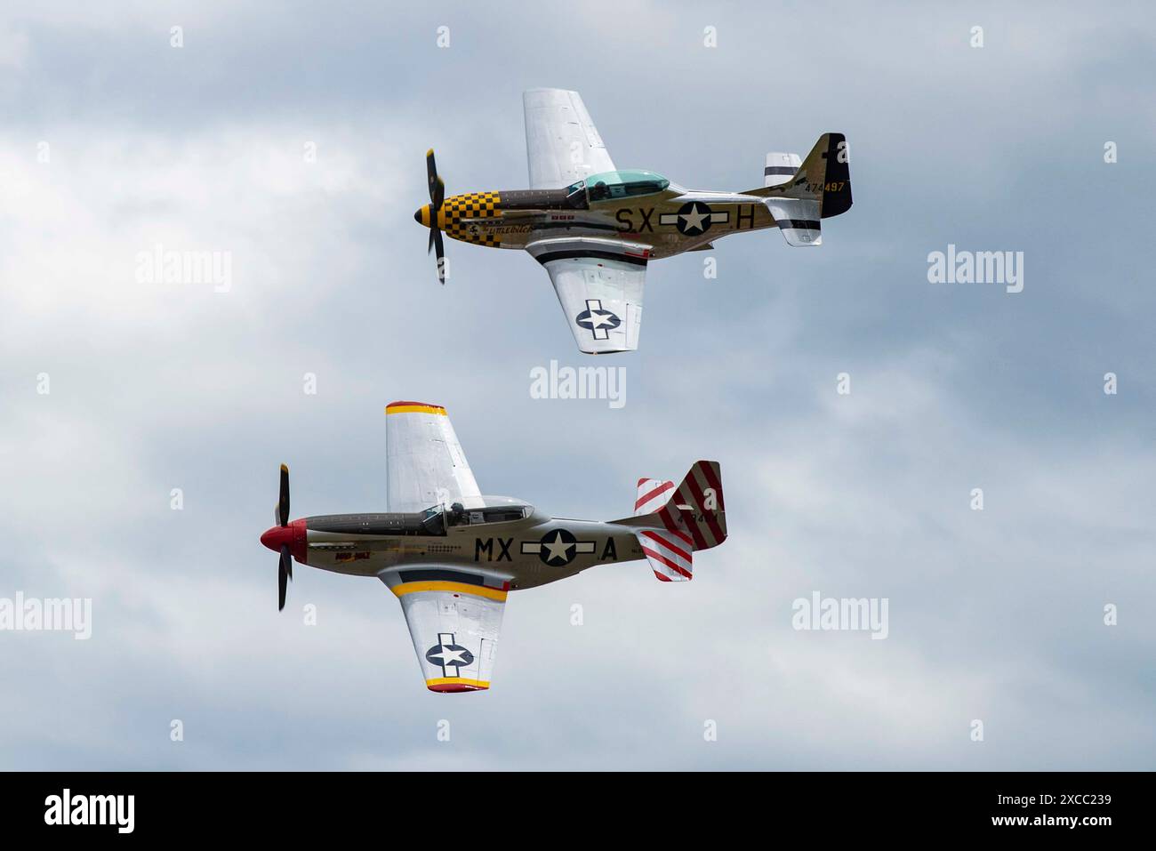 The Jack Aces P-51 Demonstration Team performs an aerial demonstration ...
