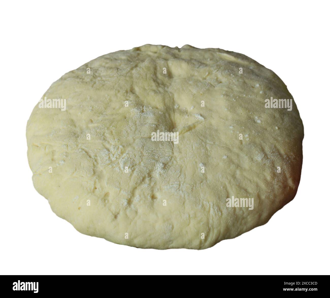 fresh yeast dough isolated on white background, top view . Fermented ...