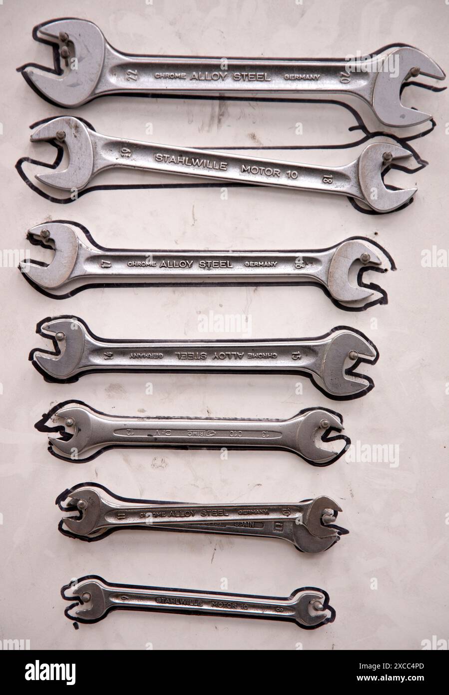 Set of open-ended spanners Stock Photo - Alamy