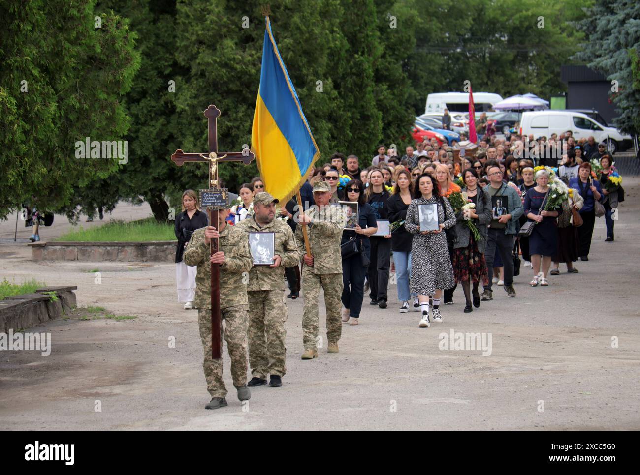 Non Exclusive: TERNOPIL, UKRAINE - JUNE 13, 2024 - The funeral ...