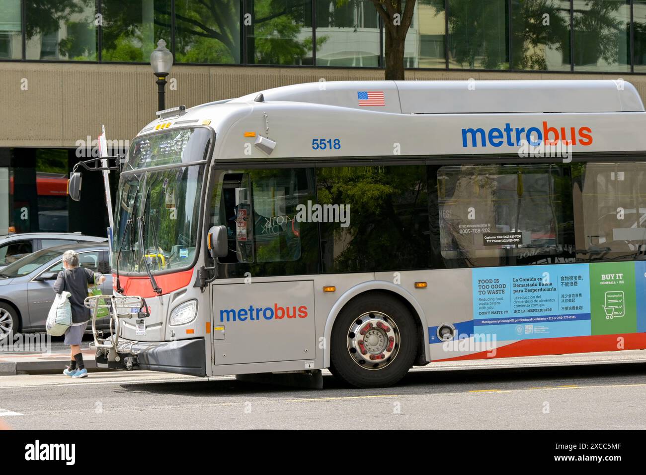 Washington DC, USA - 3 May 2024: Metrobus public service bus on a ...