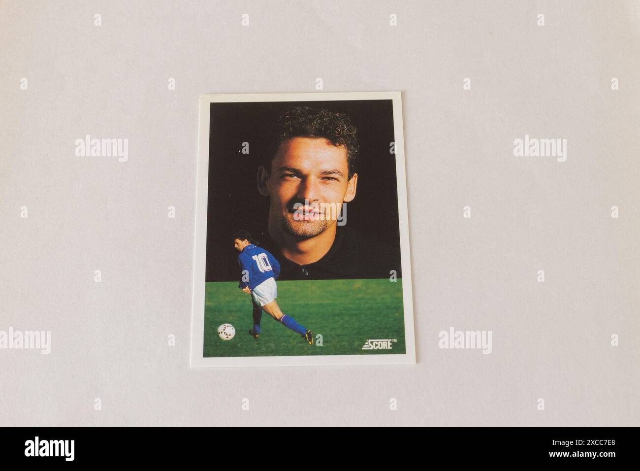 Sticker of Italian football legend Roberto Baggio former player of ...