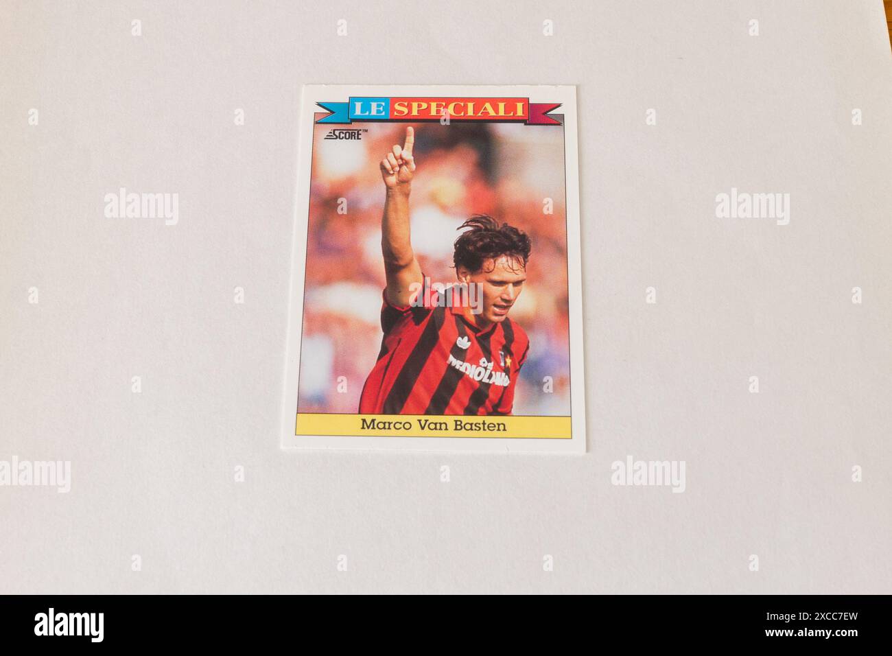 Sticker of the football legend Marco Van Baster former player of A.C ...