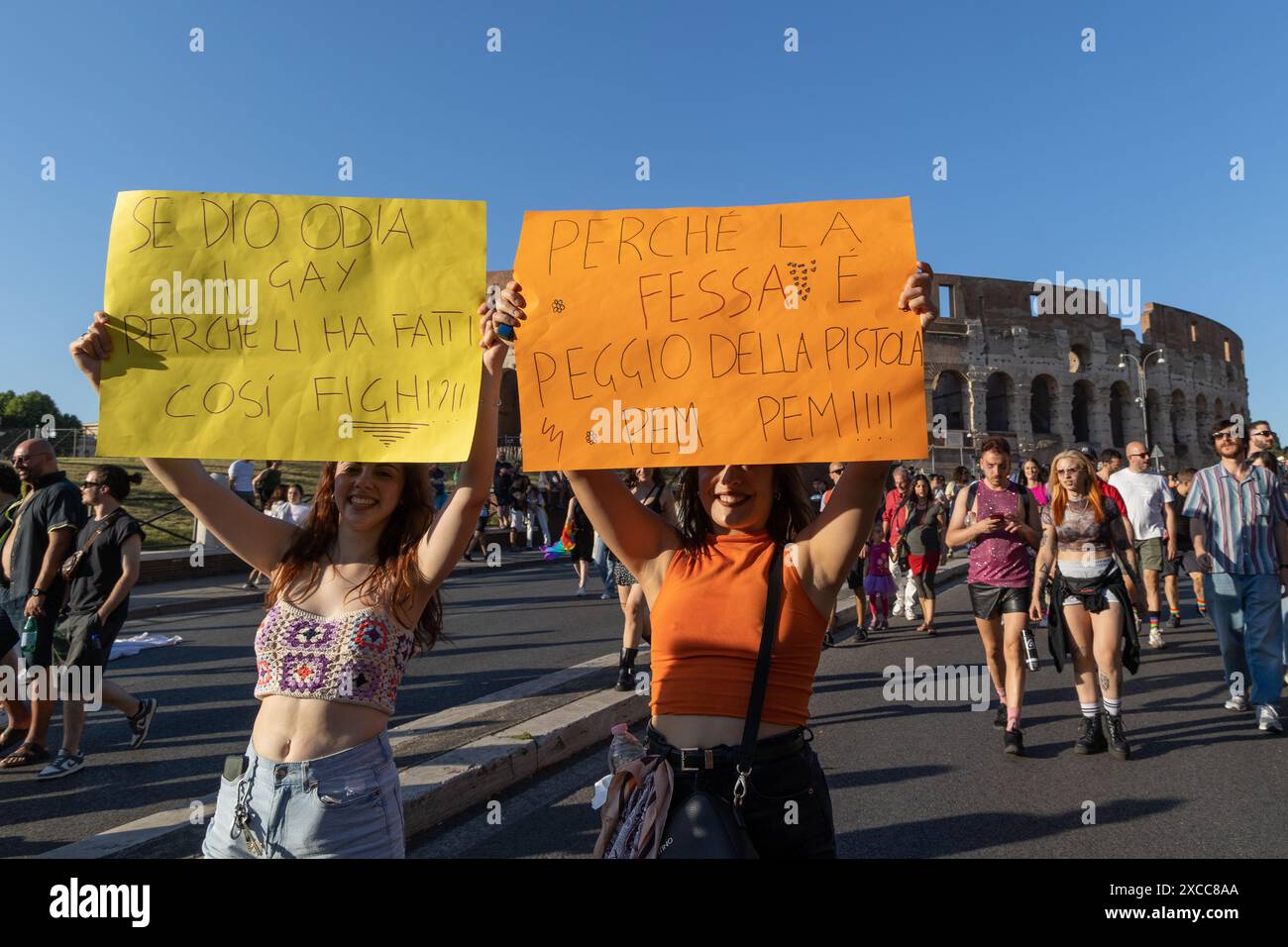 Rome, Italy. 15th June, 2024. The LGBTQIA pride parade in Rome in front ...