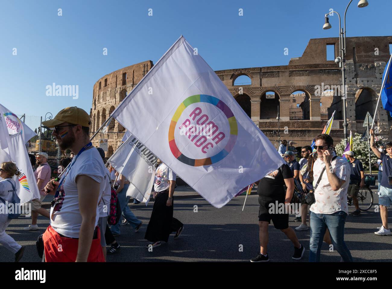 Rome, Italy. 15th June, 2024. The LGBTQIA pride parade in Rome in front ...