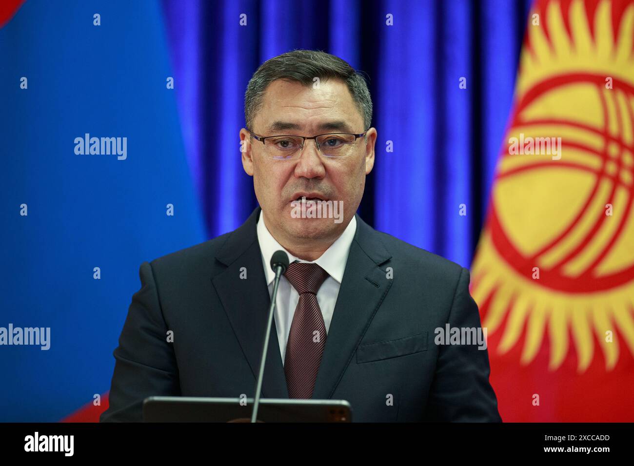 Ulaanbaatar, Mongolia. 9th Jul, 2023. Kyrgyzstan President Sadyr ...