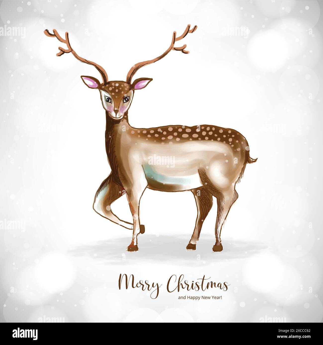Cute christmas deer on hi-res stock photography and images - Alamy