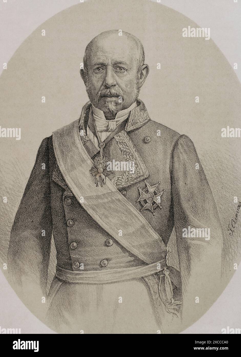 Ramón María Narváez (1799-1868). 1st Duke of Valencia. Spanish general ...