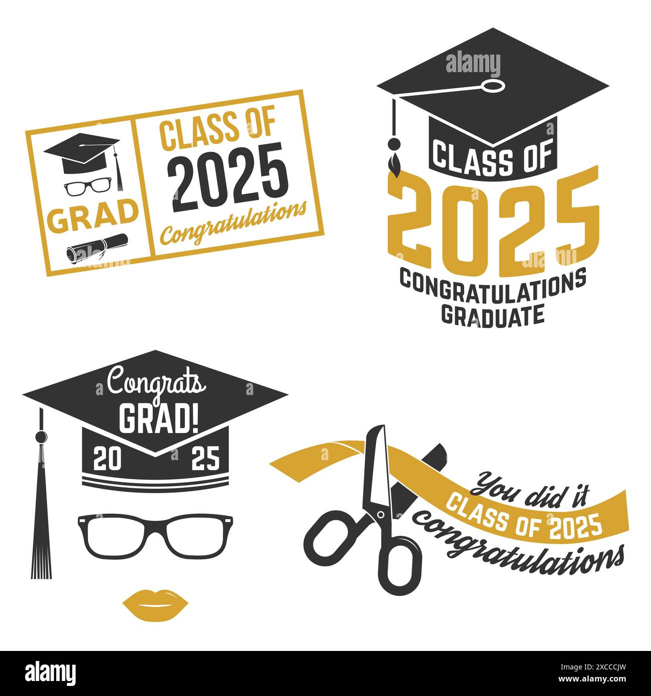 Graduation class 2025 Stock Vector Images - Alamy