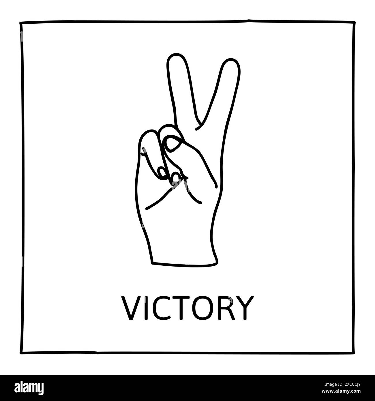Doodle PEACE and VICTORY icon Stock Vector Image & Art - Alamy