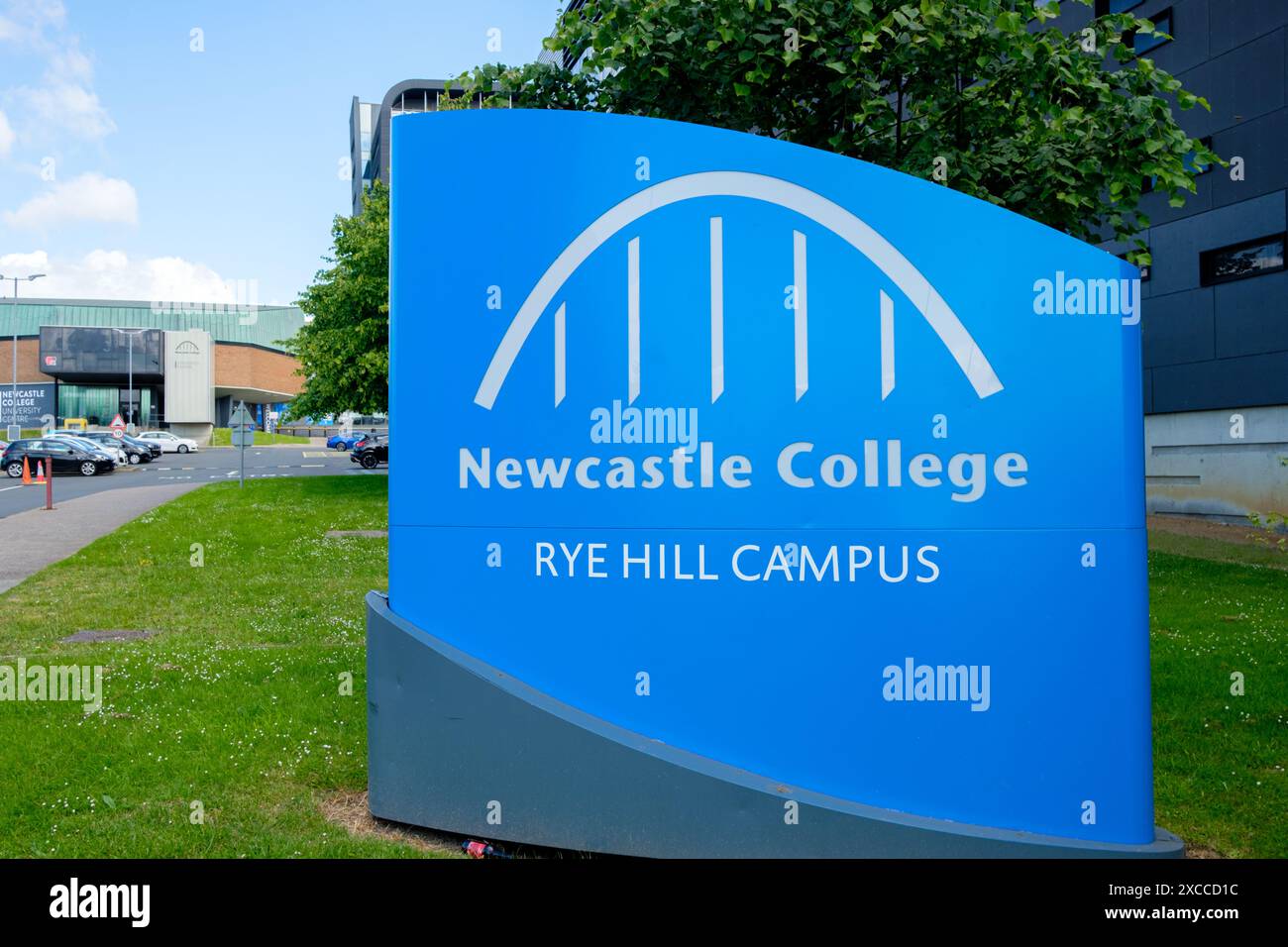 Newcastle UK: 8th June 2024: Newcastle College Rye Hill Campus entrance ...