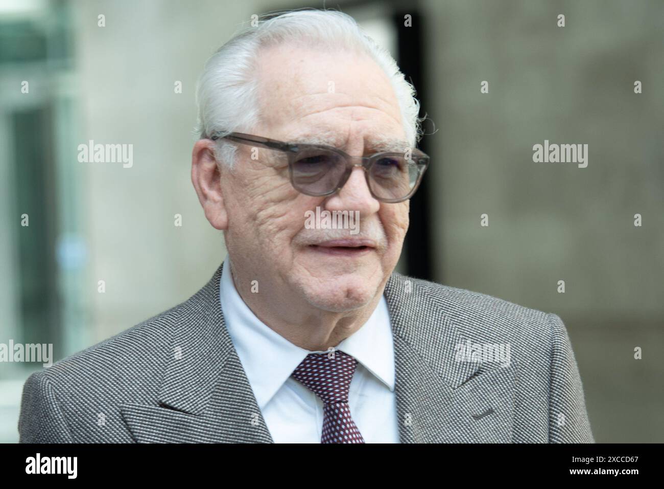 London, UK. 16 Jun 2024. Pictured: Actor Brian Cox departs BBC ...