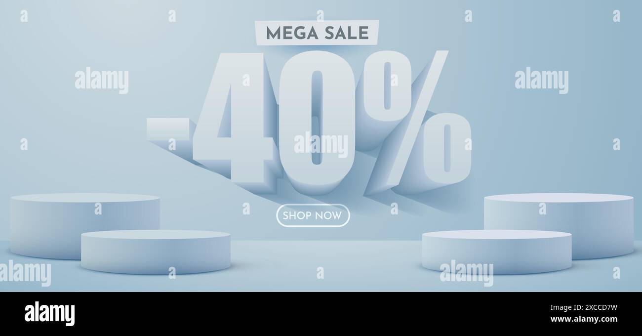 40 percent Off. Discount creative composition. Product presentation ...