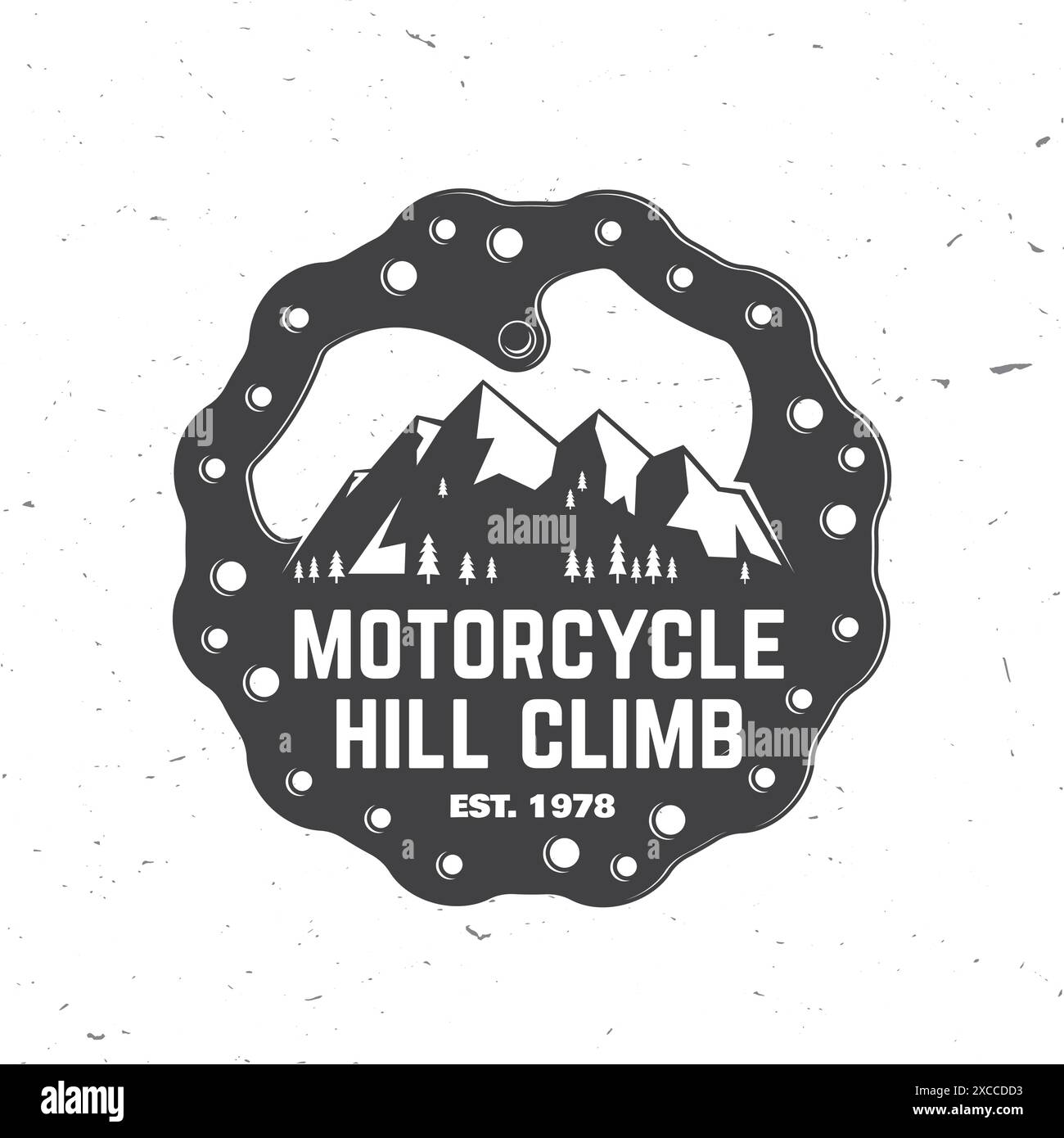 Motorcycle hill climb logo, badge, sticker. Vector illustration ...