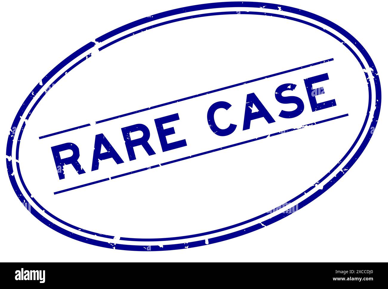 Grunge blue rare case word oval rubber seal stamp on white background ...
