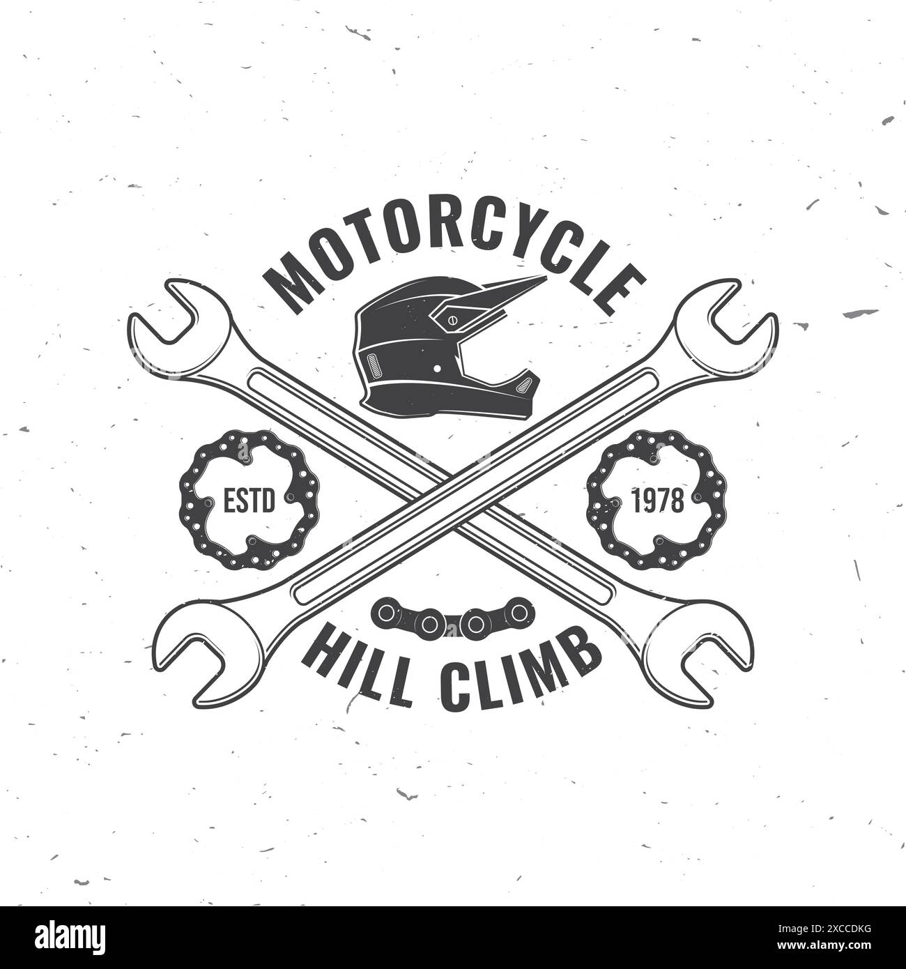 Motorcycle hill climb logo, badge, sticker. Vector. Extreme sport with ...