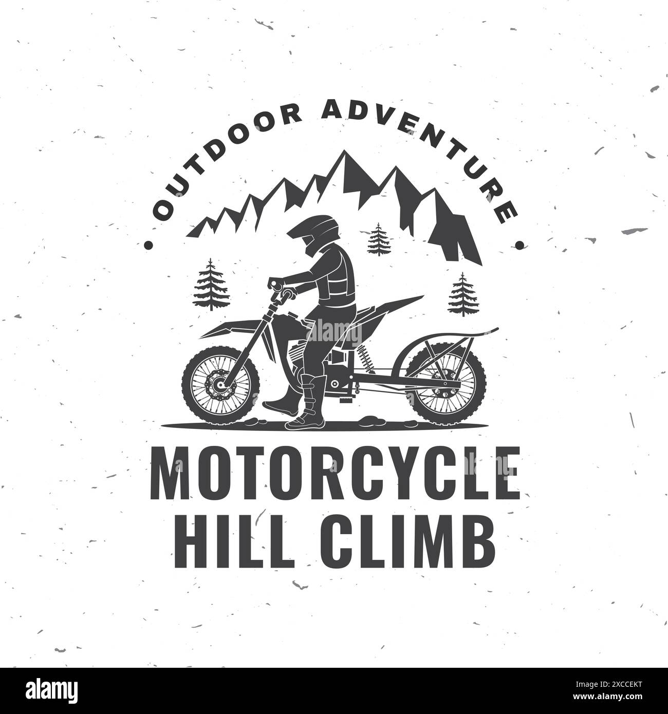 Motorcycle hill climb logo, badge, sticker. Vector illustration ...