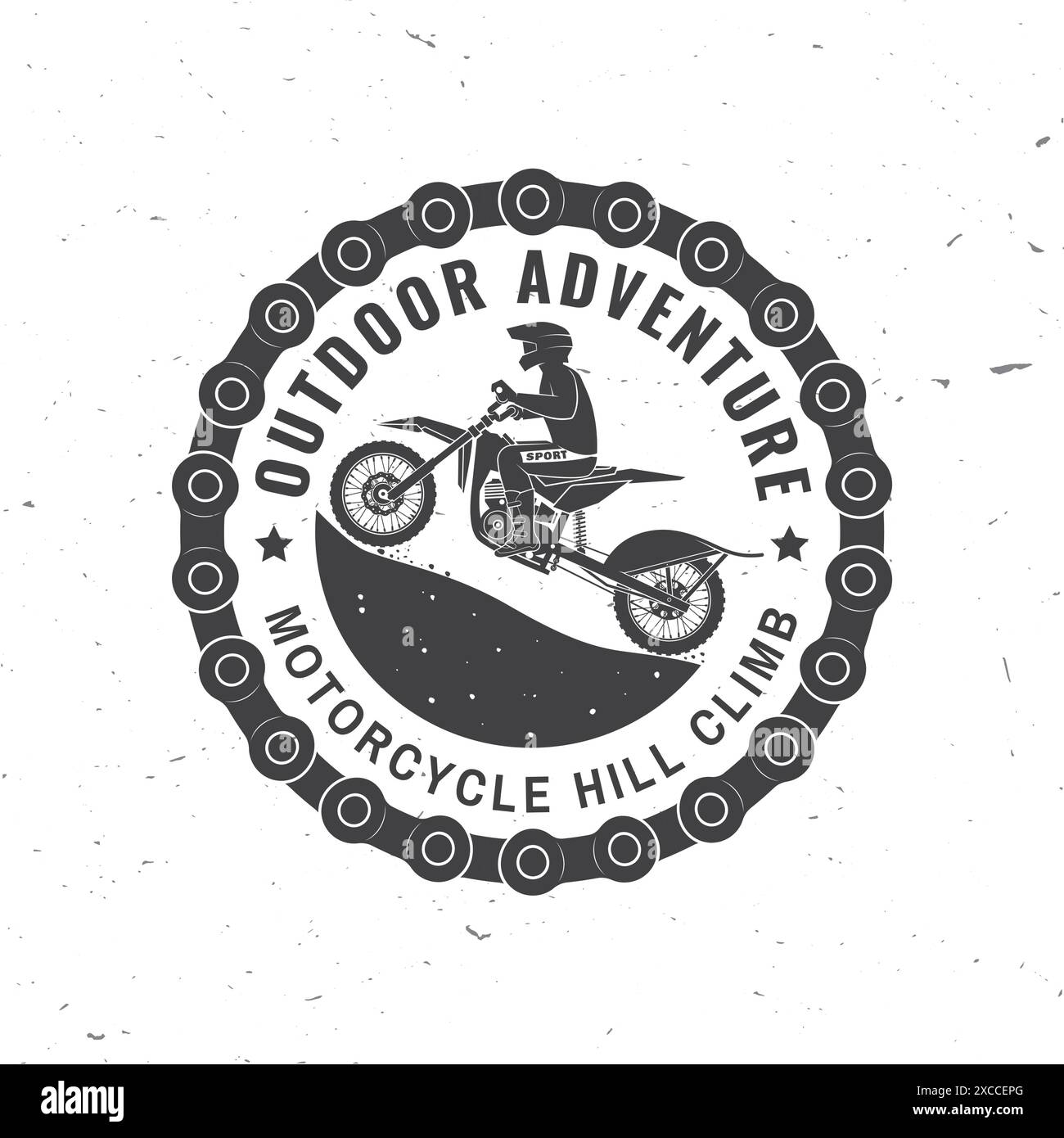 Motorcycle hill climb logo, badge, sticker. Vector illustration ...