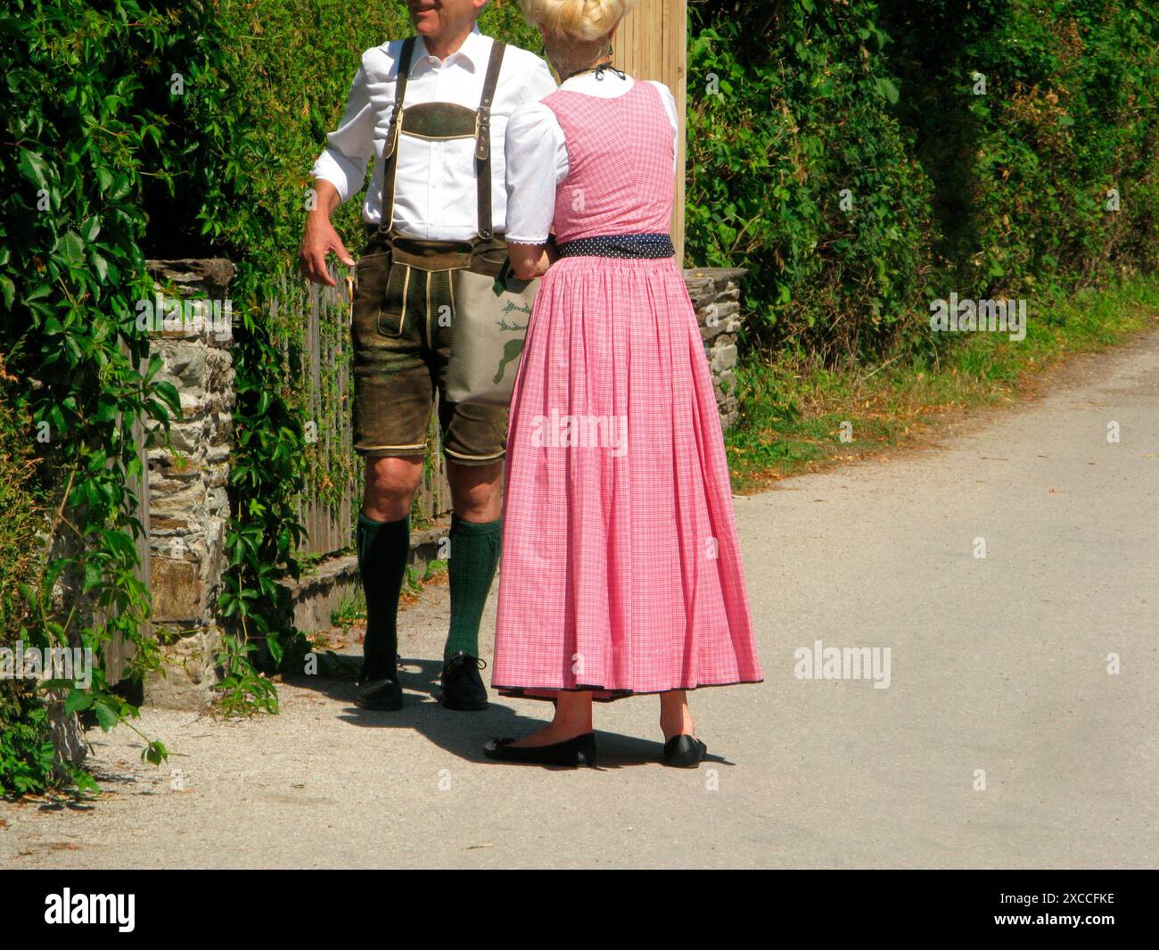 wearing traditional styrian leather pants, folk culture and fashion ...