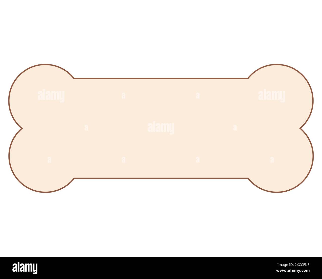 Big bone. Wide long bone. Vector illustration on white background Stock ...