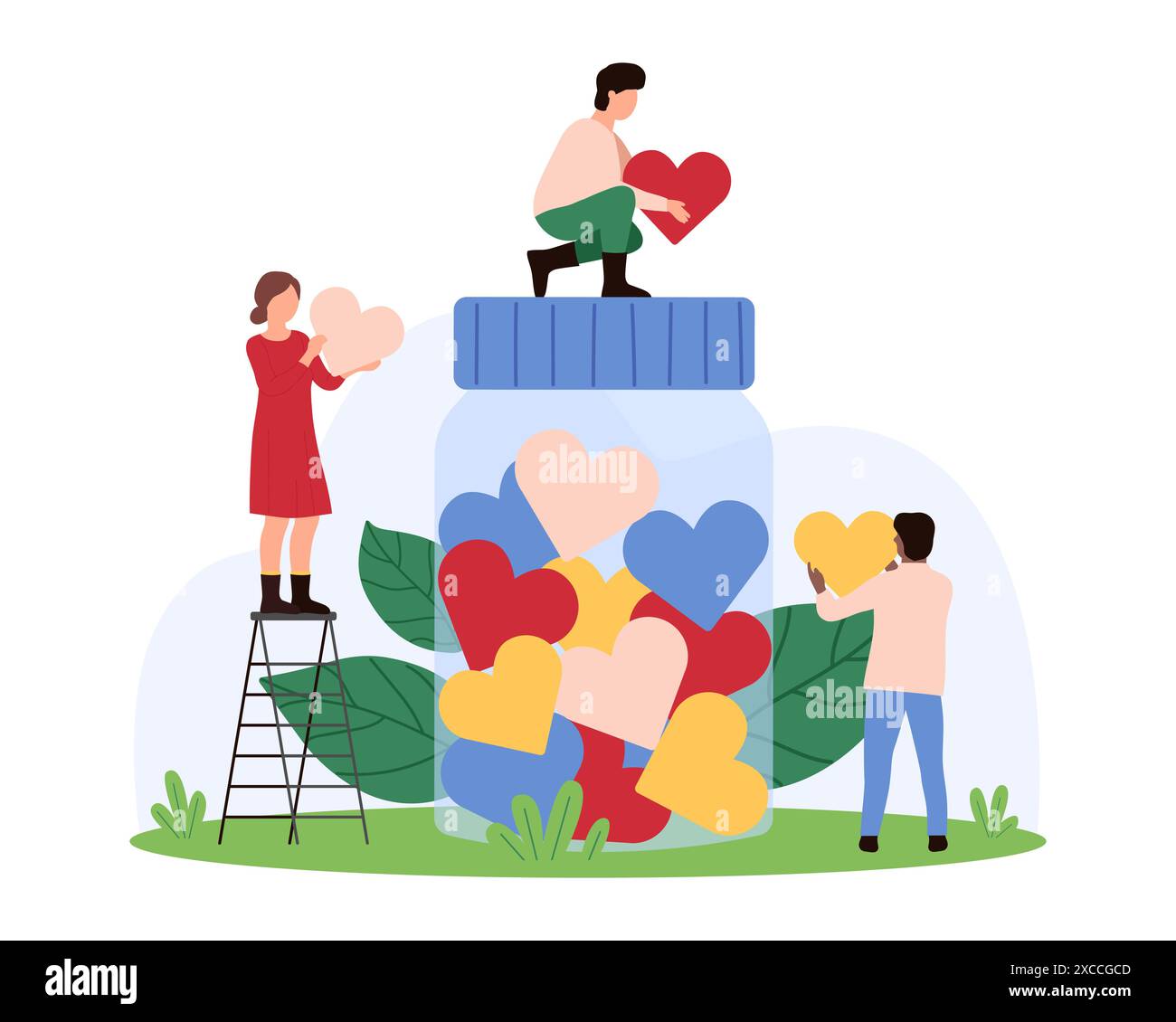 Charity, help and support of generous community to poor people, donation campaign for social ...