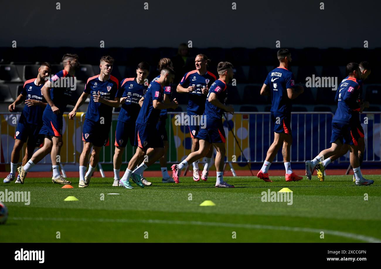 Croatia National Team is pictured during a training session at UEFA ...