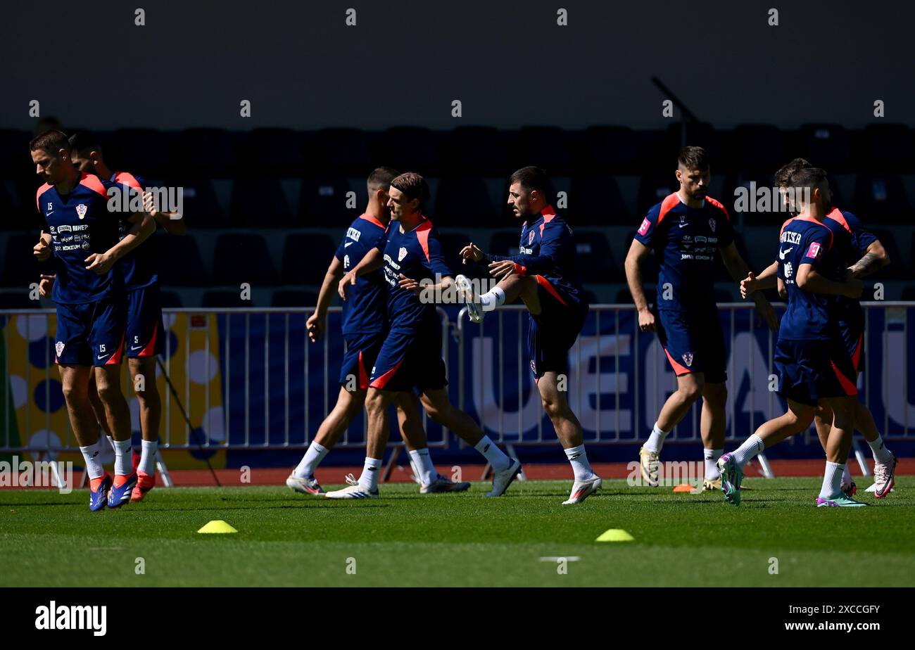 Croatia National Team is pictured during a training session at UEFA ...