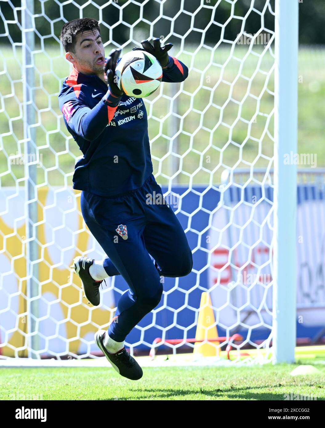 Croatia Goalkeeper Nediljko Labrovic is pictured during a training ...