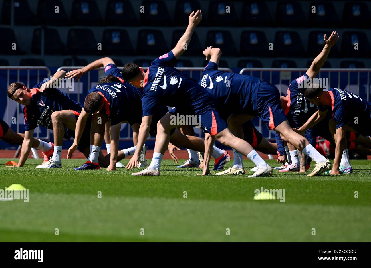 Croatia National Team is pictured during a training session at UEFA ...