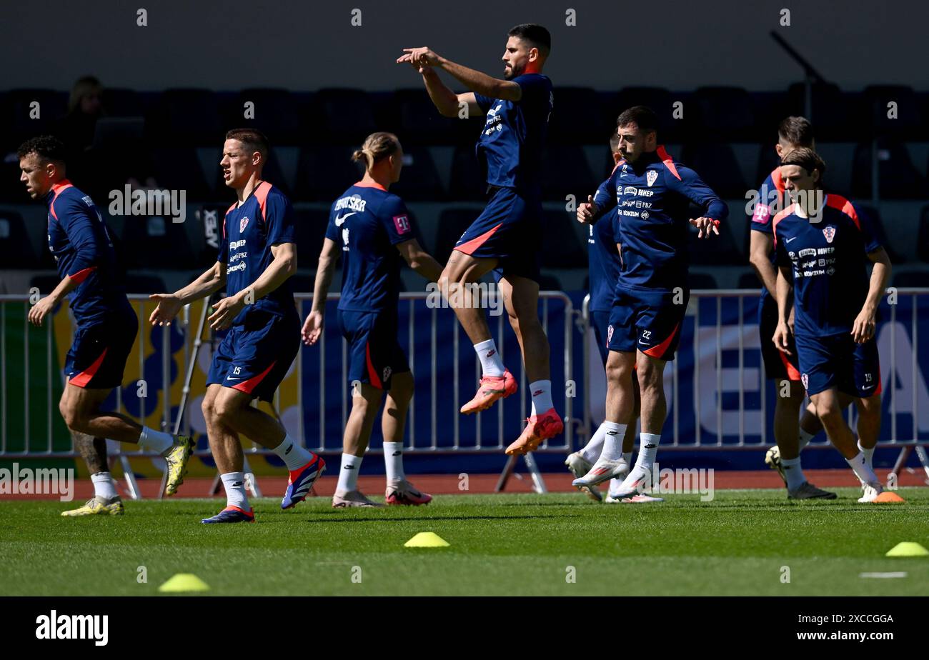 Croatia National Team is pictured during a training session at UEFA ...
