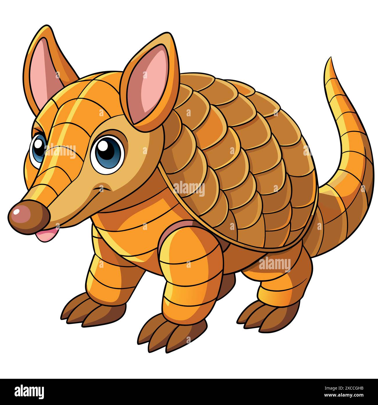 Cute armadillo character icon hi-res stock photography and images - Alamy
