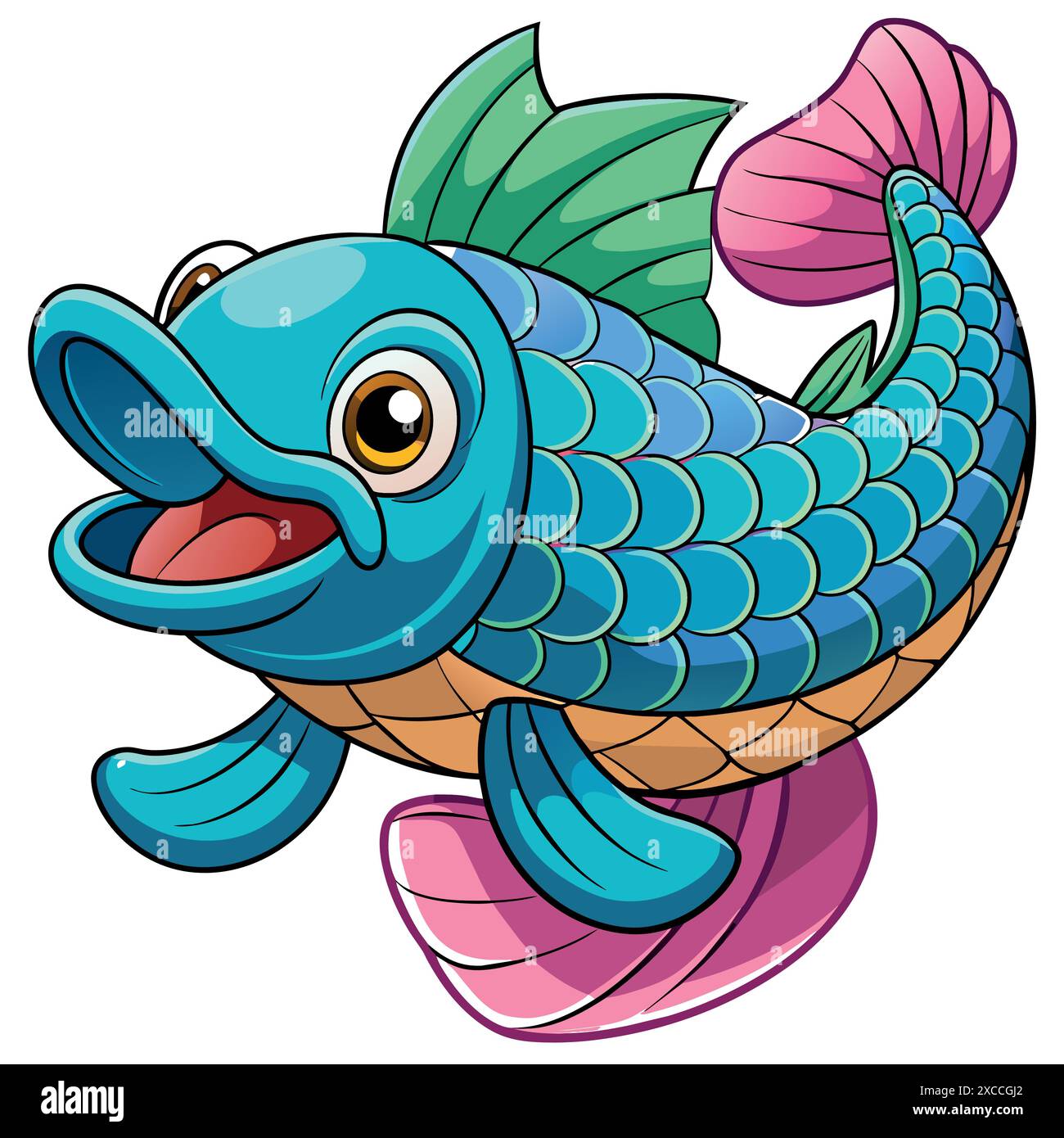 Arapaima fishing Stock Vector Images - Alamy