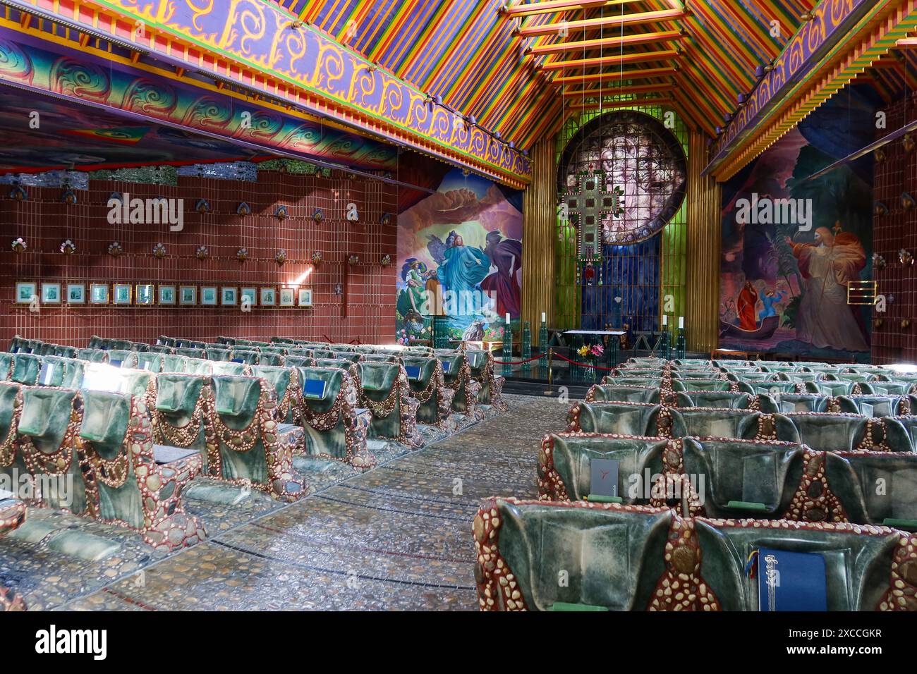 The interior of the Thal Parish Church, also known as the Ernst Fuchs ...