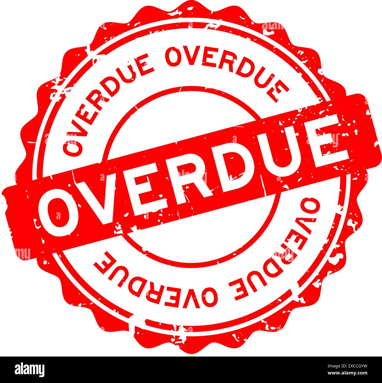 Grunge red overdue word round rubber seal stamp on white background Stock Vector Image & Art - Alamy