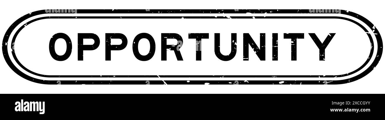 Grunge black opportunity word rubber seal stamp on white background ...