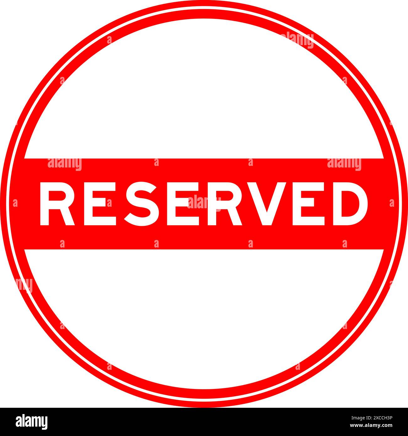Red color round seal sticker in word reserved on white background Stock ...