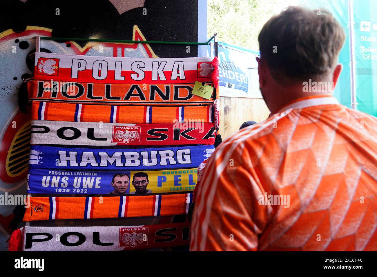 Netherlands fans before the match during the UEFA Euro 2024 match ...