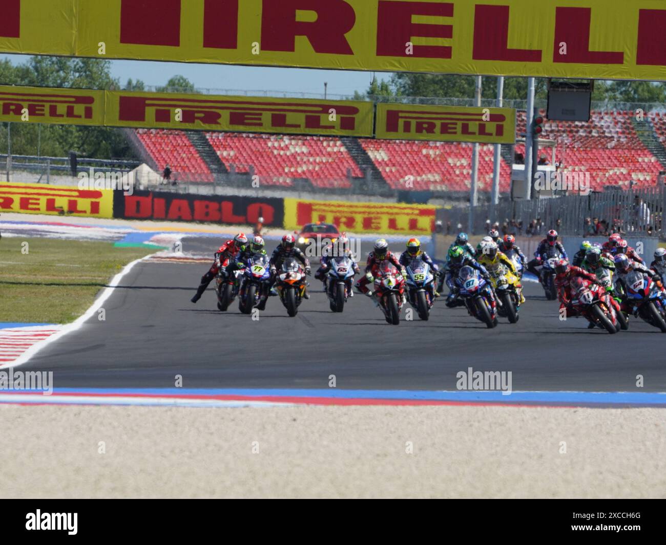 Start Superpole during the FIM Superbike Championship - Italian Round ...