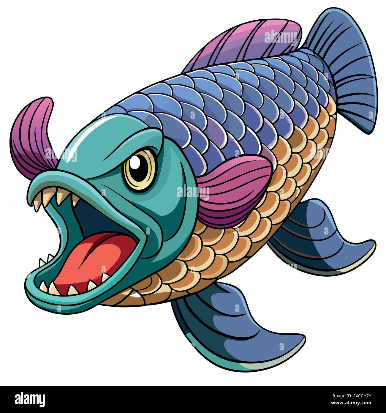 Arapaima fishing Stock Vector Images - Alamy