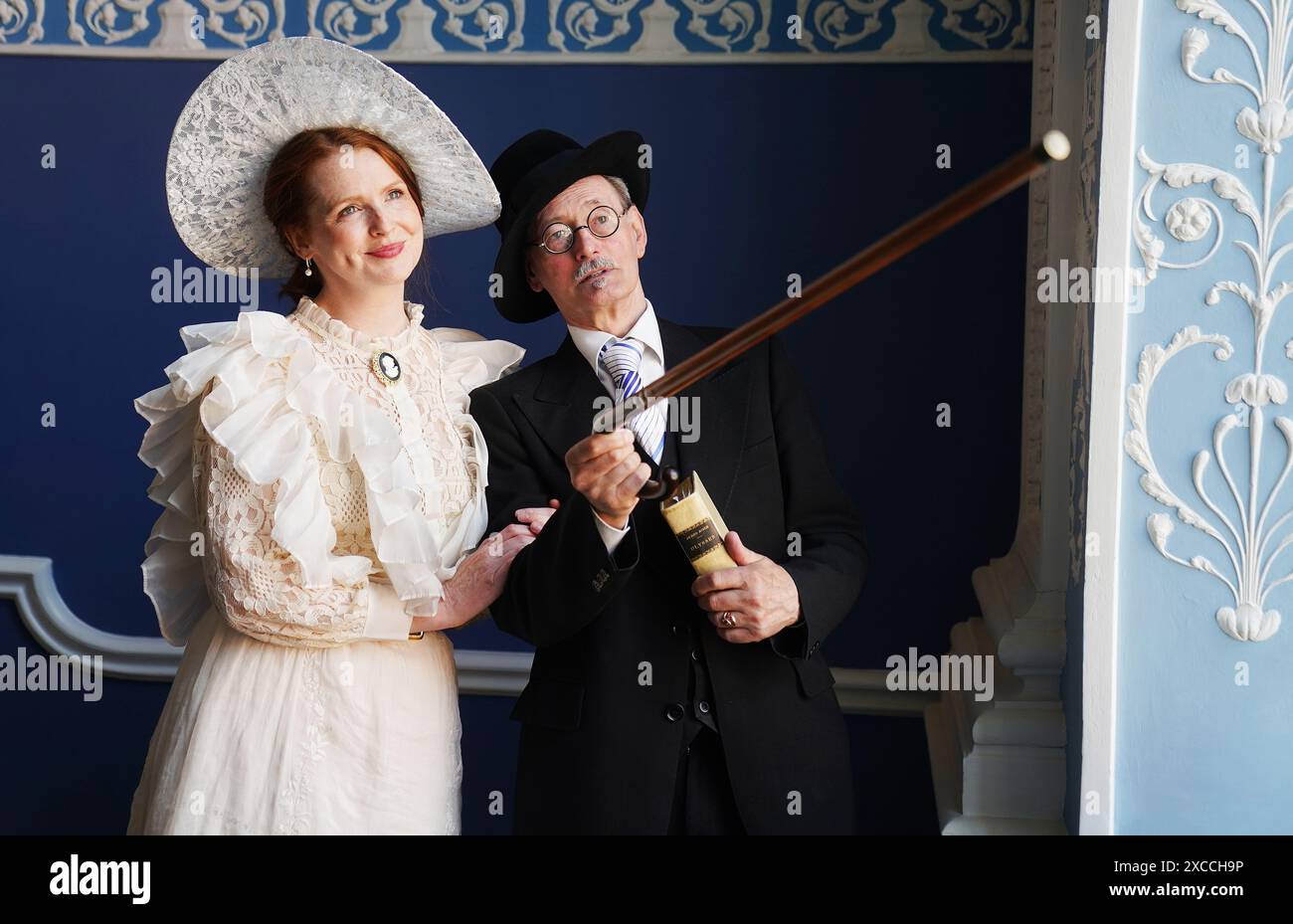 James Joyce lookalike John Shevlin with Raychel O'Connell at the ...