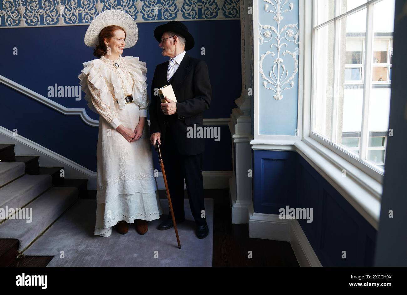 James Joyce lookalike John Shevlin with Raychel O'Connell at the ...