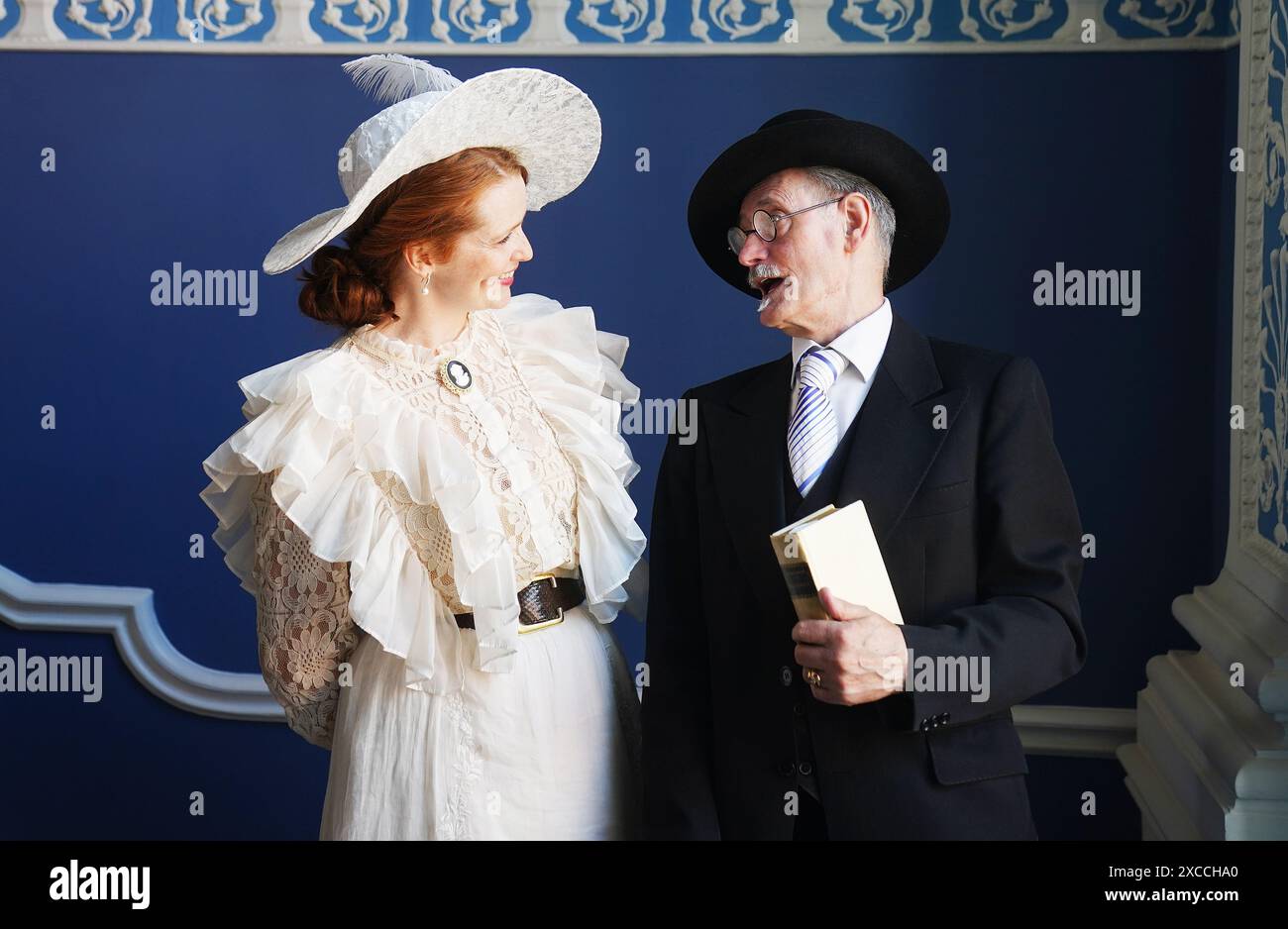 James Joyce lookalike John Shevlin with Raychel O'Connell at the ...