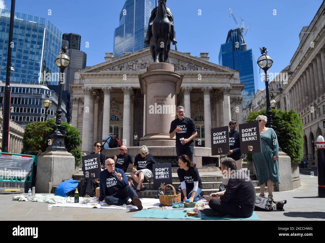 London, England, UK. 16th June, 2024. Campaigners stage a protest ...