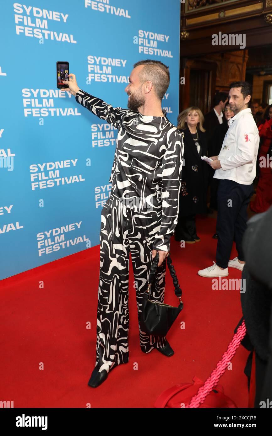 Sydney, Australia. 16th June 2024. Jamie Azzopardi arrives on the red ...