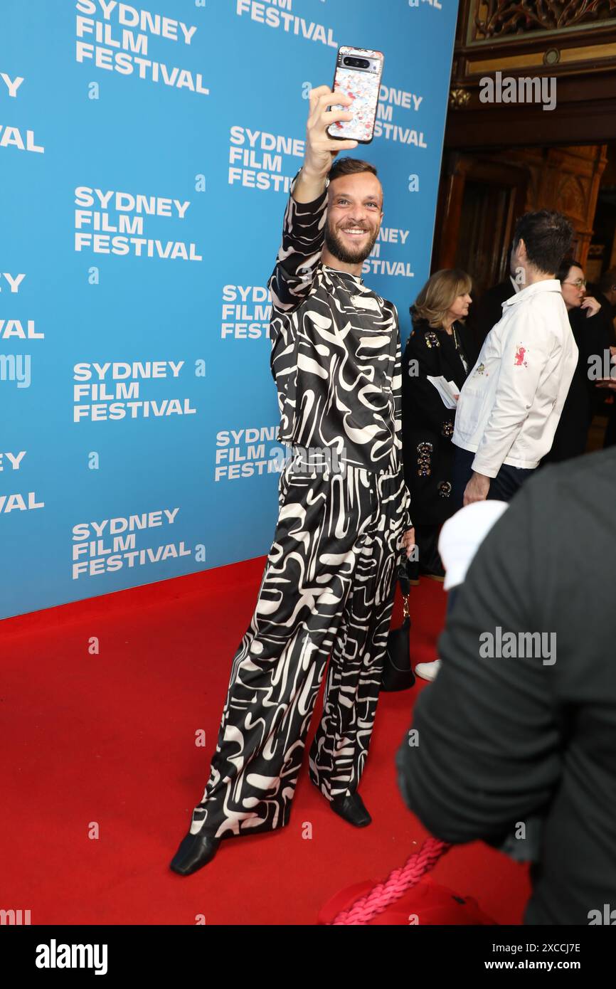 Sydney, Australia. 16th June 2024. Jamie Azzopardi arrives on the red ...