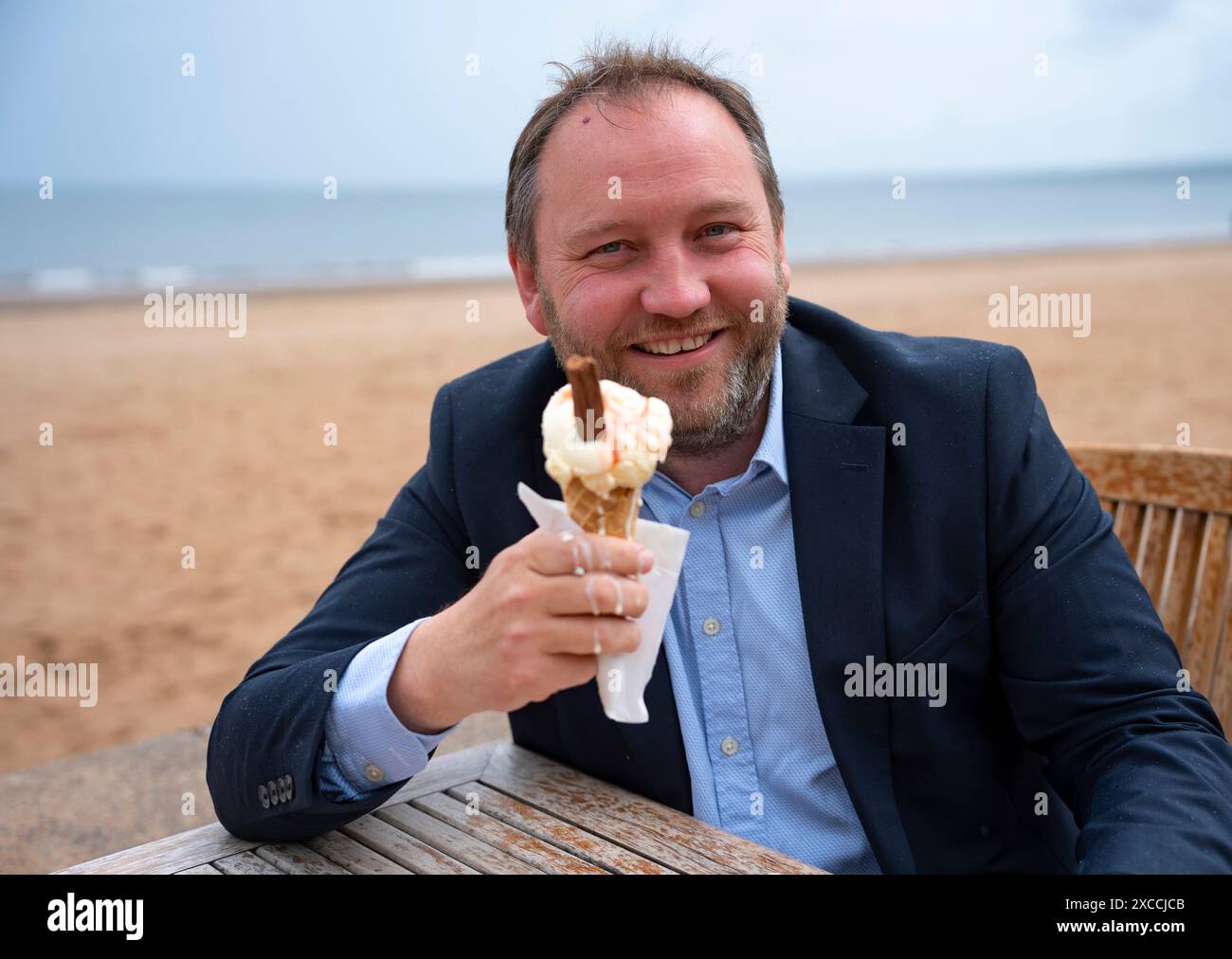 Portobello, Edinburgh, Scotland, UK. 16th June 2024. Ian Murray on a ...