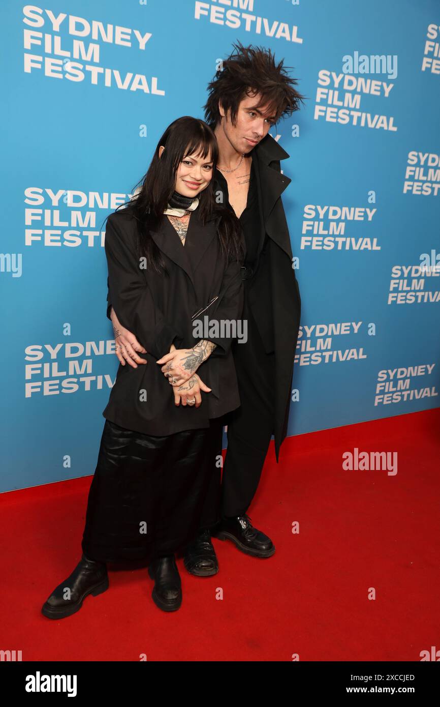 Sydney, Australia. 16th June 2024. Tbc and Cai Leplaw arrive on the red ...