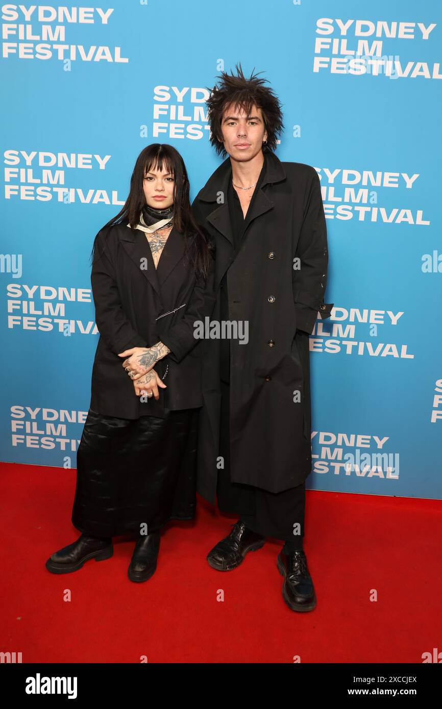 Sydney, Australia. 16th June 2024. Tbc and Cai Leplaw arrive on the red ...