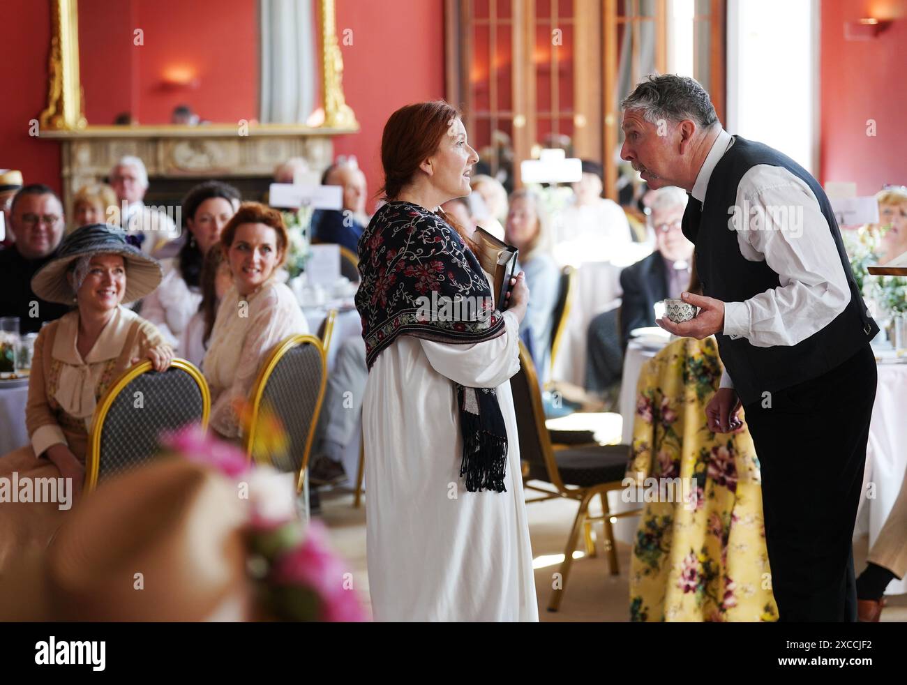 Actors Les Doherty in the role of 'Leopold Bloom' and Elaine Reddy as ...
