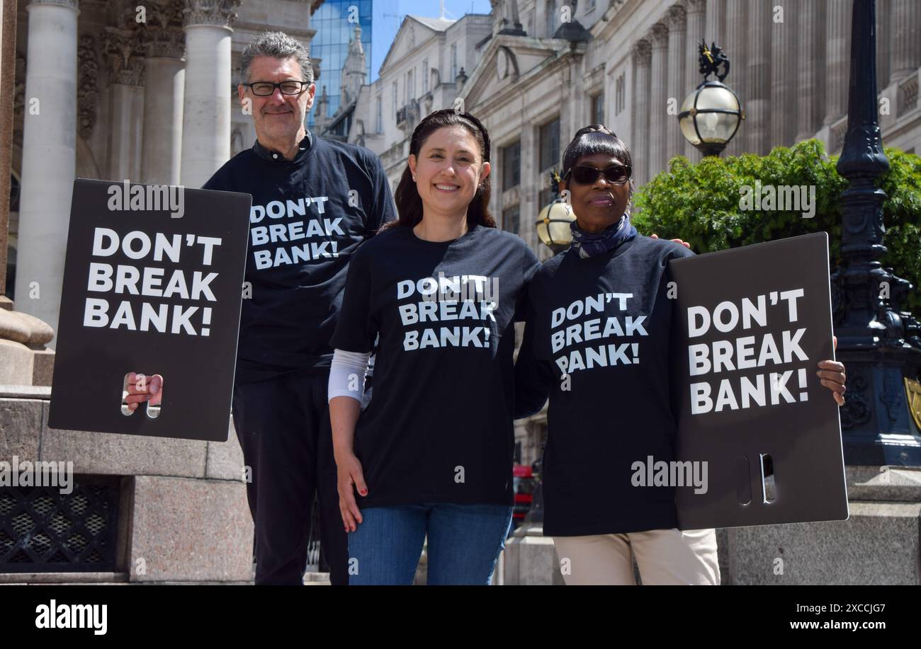 London, England, UK. 16th June, 2024. Campaigners stage a protest ...